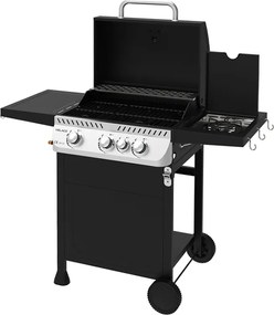 Velaco Plynový BBQ gril s boční plotýnkou, poličkou a krycí plachtou - APOLLO-B, 3+1 hořák