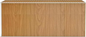Nástěnný zahradní domek hnědý 118 x 382 x 178 cm pozinkovaná ocel 316232