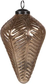 Bronzová skleněná vánoční ozdoba šiška L - Ø 10*16 cm
