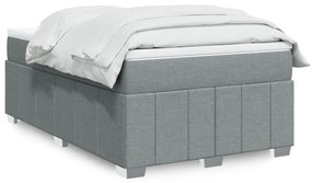 Box spring postel s matrací světle šedá 120x190 cm textil 3285456