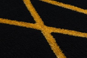 Dywany Łuszczów Kusový koberec Gloss 406C 86 geometric black/gold ROZMĚR: 280x370