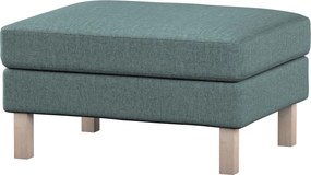 Potah na podnožku IKEA Karlstad barva modrá látka pletený vzor
