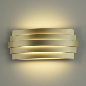 ACB Iluminacion Nástěnné LED svítidlo LUXUR, š.30 cm, 20W, CRI90, CCT switch 2700-3000K Barva: Zlatá, Stmívání: TRIAC