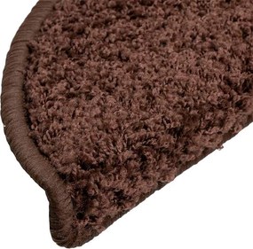 Schodové rohože 30 ks 56 x 17 x 3 cm hnědé půlkulaté 3365802