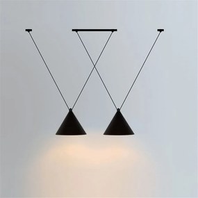Toolight - Závěsné svítidlo E27 60W APP548-2CP, černá, OSW-03189
