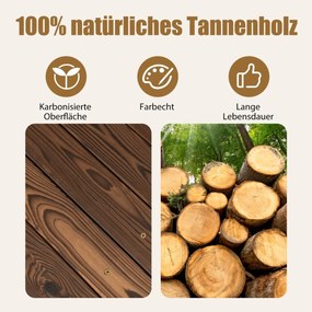 Costway 1.7 m dlouhý zahradní most vyrobený ze dřeva. Dekorativní jezírkový most