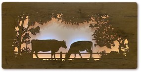 Li-Go "Kravičky" světelný obraz  230V 120x60cm provedení povrchu: dub světlý