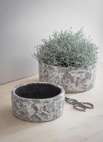 Garden Trading Obal na květiny Withington 24cm, šedá barva, keramika 24,5cmx11cm