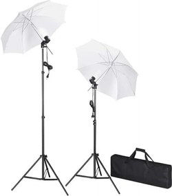 Foto studio set s fotopozadím, osvětlením a deštníky 3055087
