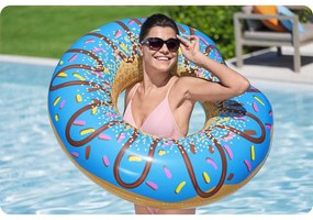 Nafukovací modrý plážový kruh Donut 107 cm pro plavání BESTWAY