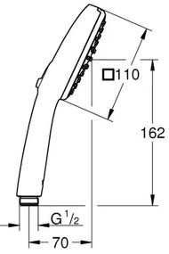 GROHE 1053162431 - Ruční sprcha VITALIO COMFORT 110 600 mm černá