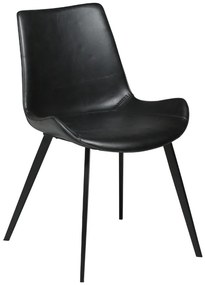 OnaDnes -20% ​​​​​Dan-Form Vintage černá koženková jídelní židle DAN-FORM Hype