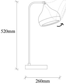 Stolní lampa YILDO 1xE27/40W/230V