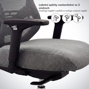 Ergonomická kancelářská židle se síťovinou tmavě šedá AXIS