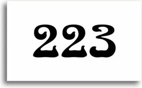 ACCEPT Číslo na dveře - typ 13 (50x30mm) - bílá tabulka - barevný tisk