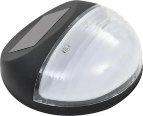 Zahradní nástěnné solární lampy LED 24 ks kulaté černé 277139