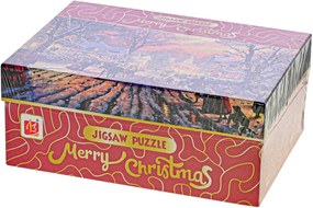 _Ostatní 1_ PUZZLE Merry Christmas Zasněžená ulice 75x50cm 468 dílků skládačka v krabici 81309