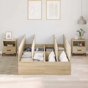 Rám postele s úložným prostorem Sonoma dub 120 x 190 cm 3335423