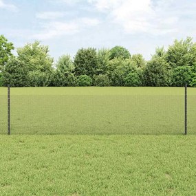 Svařovaná drátěná plotovina s tyčkami 100 x 0,5 m Šedá Síťovina 3336650