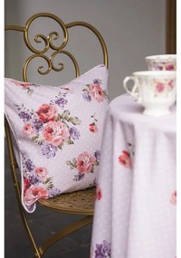 Růžový bavlněný potah na polštář s růžemi Dotty Rose