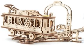 Ugears 3D dřevěné mechanické puzzle Mechanical Town tramvajová linka
