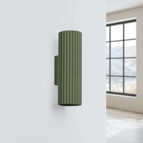 Sollux Lighting Nástěnné svítidlo KARBON 20 olivově zelené