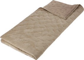 Livarno® Sametový přehoz na postel, 200 x 220 cm (Béžová)