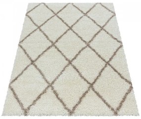 Kusový koberec Alvor shaggy 3401 cream (Varianta: Kruh průměr 80 cm)