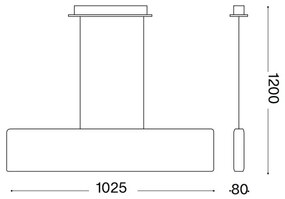 Ideal Lux - LED Lustr na lanku DESK LED/32W/230V 102,5 cm CRI 90 černá