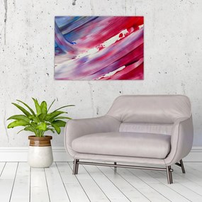 Skleněný obraz - růžovomodré barvy (70x50 cm)