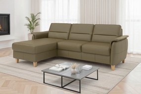 XXXLutz ROHOVÁ SEDAČKA, textil, kůže, olivově zelená Sit & More - Sedací soupravy - 00014403324F