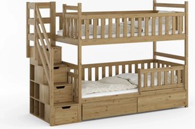 Rkids | Patrová postel se schůdky Rino 90x180 Dub