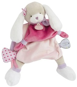 Doudou Plyšový maňásek pejsek růžový 28 cm