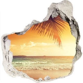 Wallmuralia Samolepící díra na stěnu Tropická pláž 75x75 cm