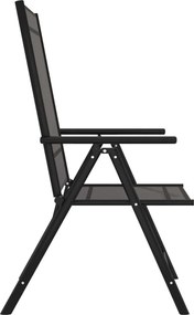 vidaXL Skládací zahradní židle 6 ks textilen [312179] Barva: Černá