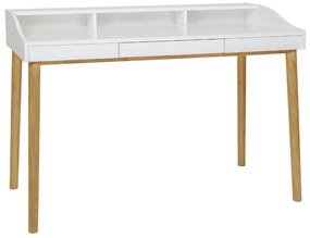 OnaDnes -20% Bílý dubový pracovní stůl Woodman Lindenhof 120x60 cm