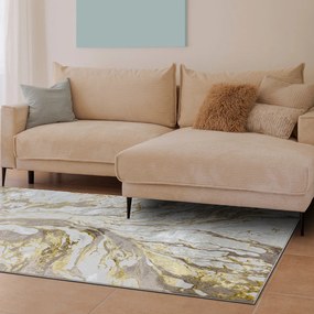 Dywany Łuszczów, Kusový koberec Bliss Z162AZ173 gold/cream, 160x220, béžová, kancelář