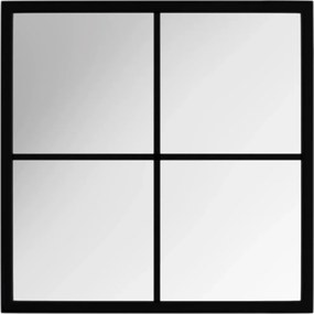 vidaXL Nástěnné zrcadlo černé 40 x 40 cm kov [342204]