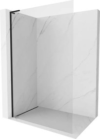 Mexen, Mexen Kioto-X L sprchová stěna 80 x 200 cm, průhledná 10 mm, černá - 800-080-107-70-00-X