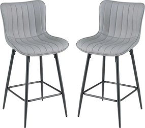 Costway Barové židle 2 sada vysokých kuchyňských stoliček s ergonomickým