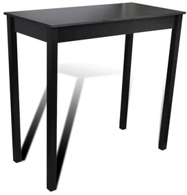 Barový stůl MDF černý 115 x 55 x 107 cm,  240378
