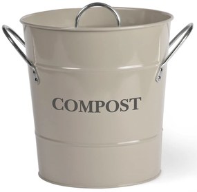 Garden Trading Kbelík na kompost Clay 3,5 l, béžová barva, kov