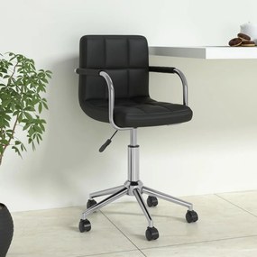 Otočná kancelářská židle černá umělá kůže 334812