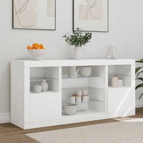 Příborník s LED osvětlením bílý 142,5 x 37 x 67 cm 3209086