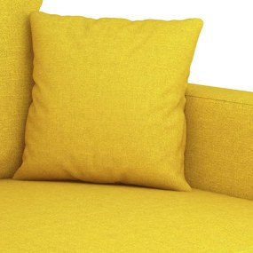 4dílná sedací souprava s polštáři světle žlutá textil 3201645