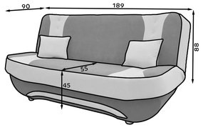 Ewa II pohovka Materiál / Dekor: Alova 04, Alova 46