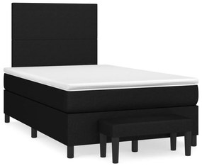 Box spring postel s matrací černá 120x190 cm textil 3270343