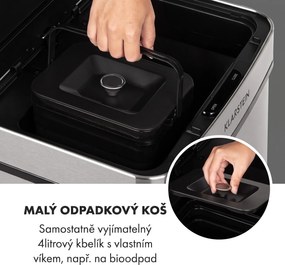 Klarstein TouchLess, odpadkový koš, senzor, 72 l, 4 nádoby, ABS / PP / ušlechtilá ocel