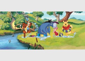 Dětská vliesová fototapeta na zed' Medvídek Pú Čas na plavání, Disney | 202 x 90 cm | DFTDNH 5315