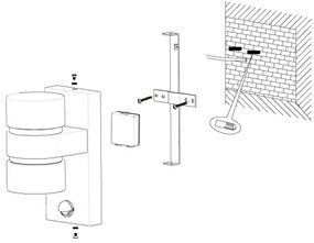 Eglo 96277 - LED Venkovní nástěnné svítidlo s čidlem ATOLLARI 2xLED/6W IP44